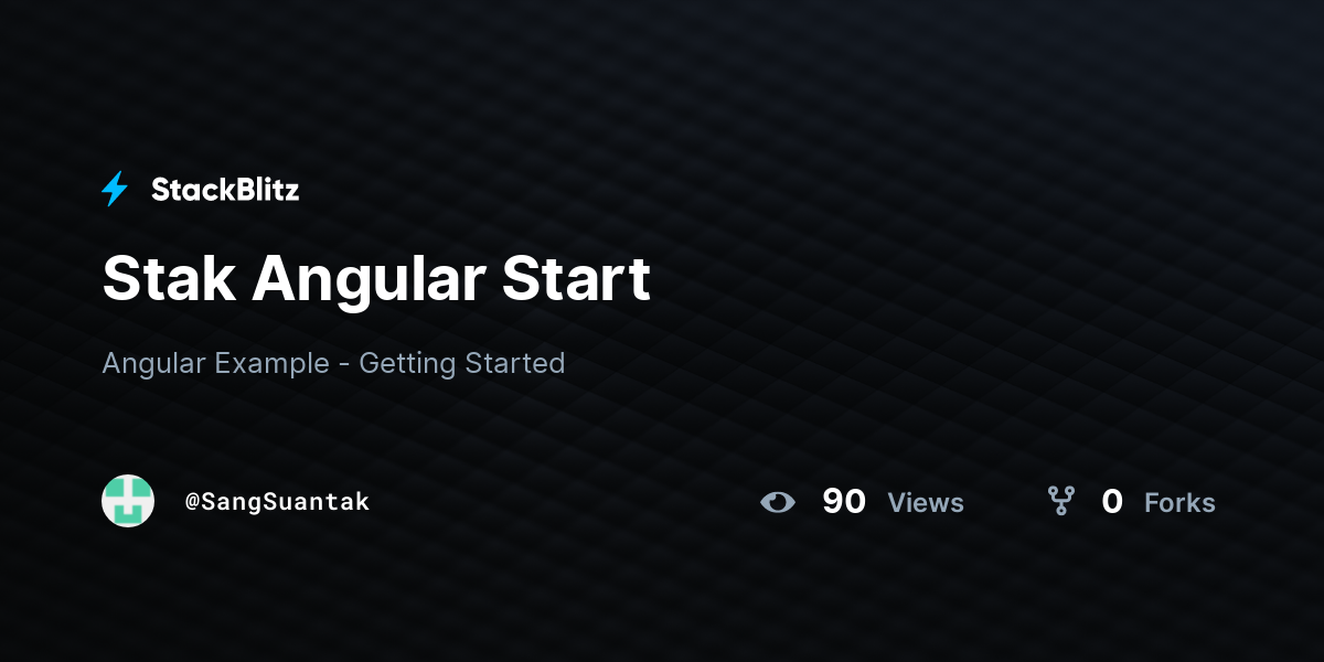 Stak Angular Start - StackBlitz