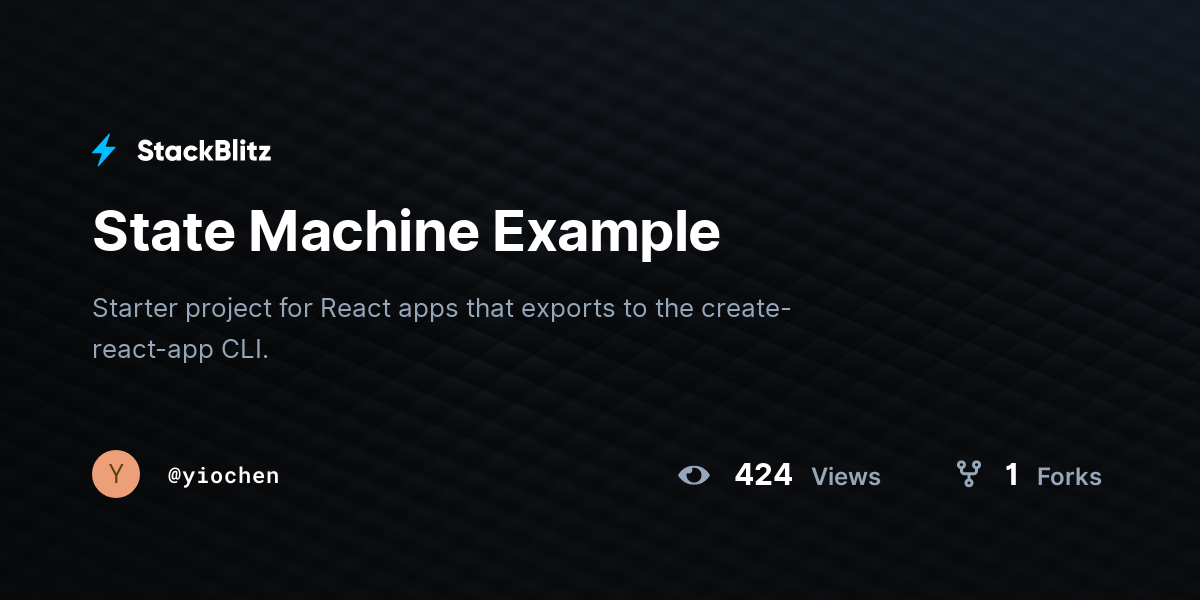 State Machine Example - StackBlitz