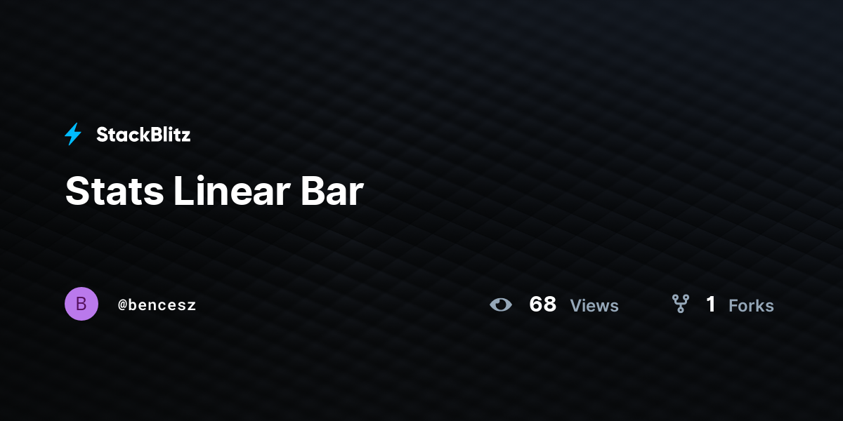 Stats Linear Bar - StackBlitz