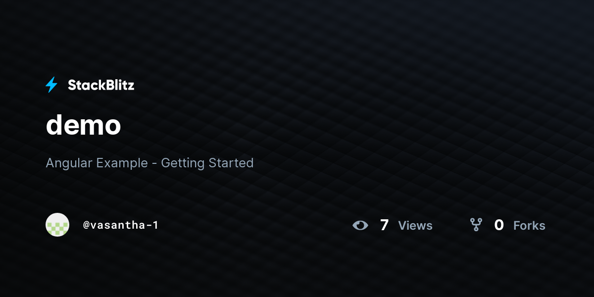demo - StackBlitz