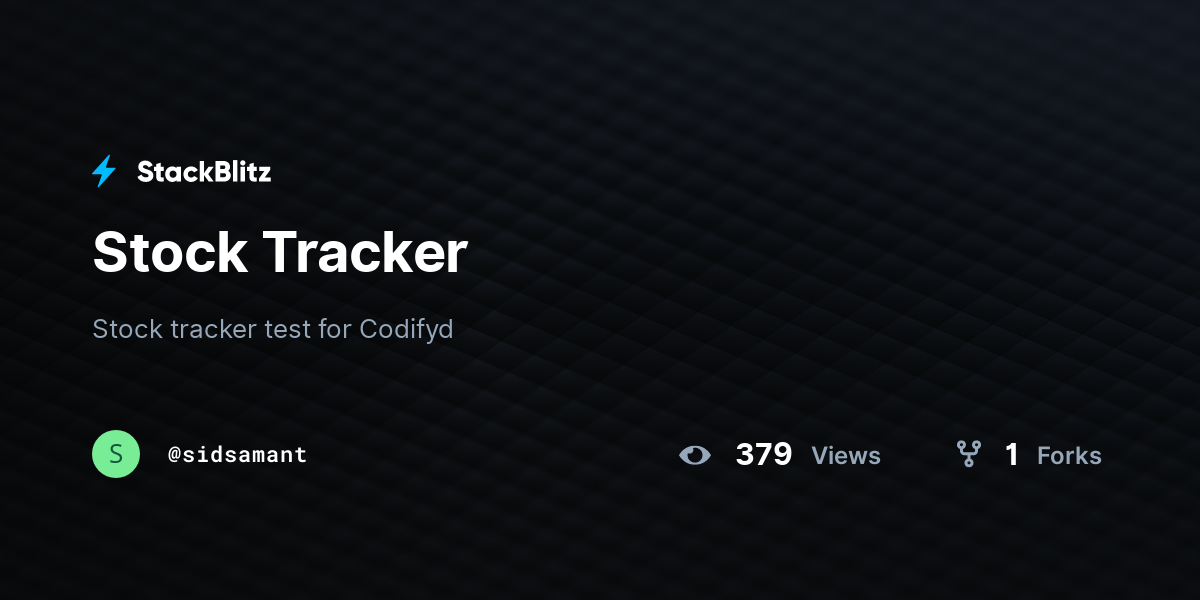 Stock Tracker - StackBlitz