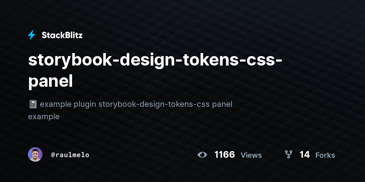 storybook-design-tokens-css-panel - StackBlitz