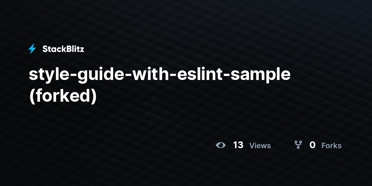 style-guide-with-eslint-sample (forked) - StackBlitz