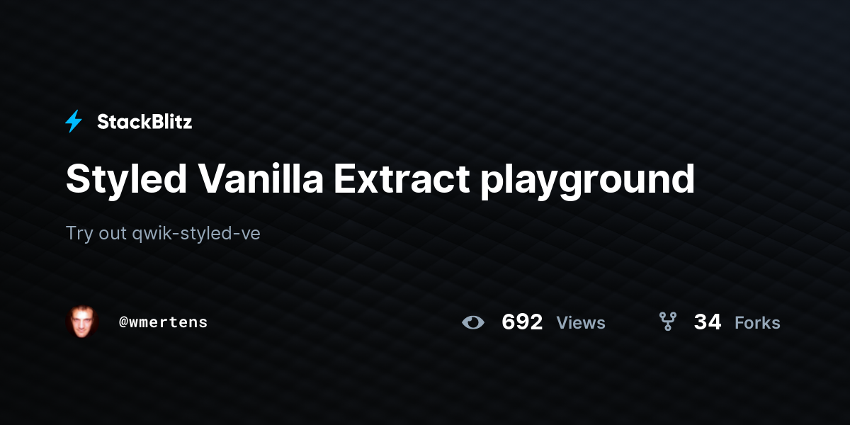 Styled Vanilla Extract playground - StackBlitz