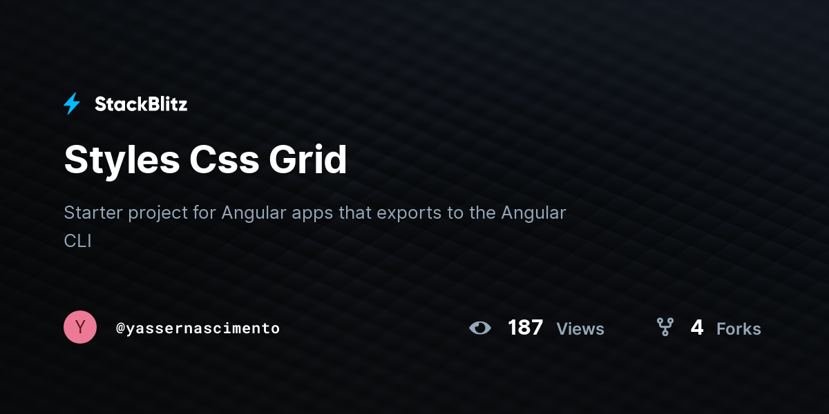 Styles Css Grid - StackBlitz
