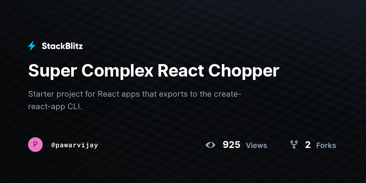 Super Complex React Chopper - StackBlitz