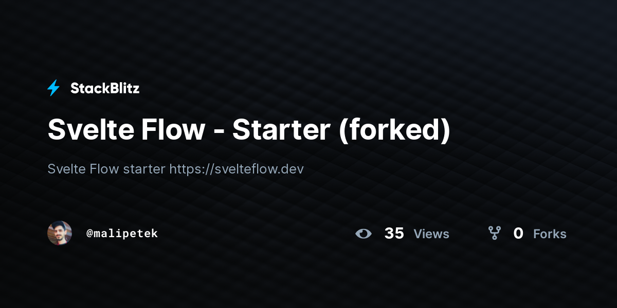Svelte Flow - Starter (forked) - StackBlitz Svelte Flow - Starter (forked) - StackBlitz