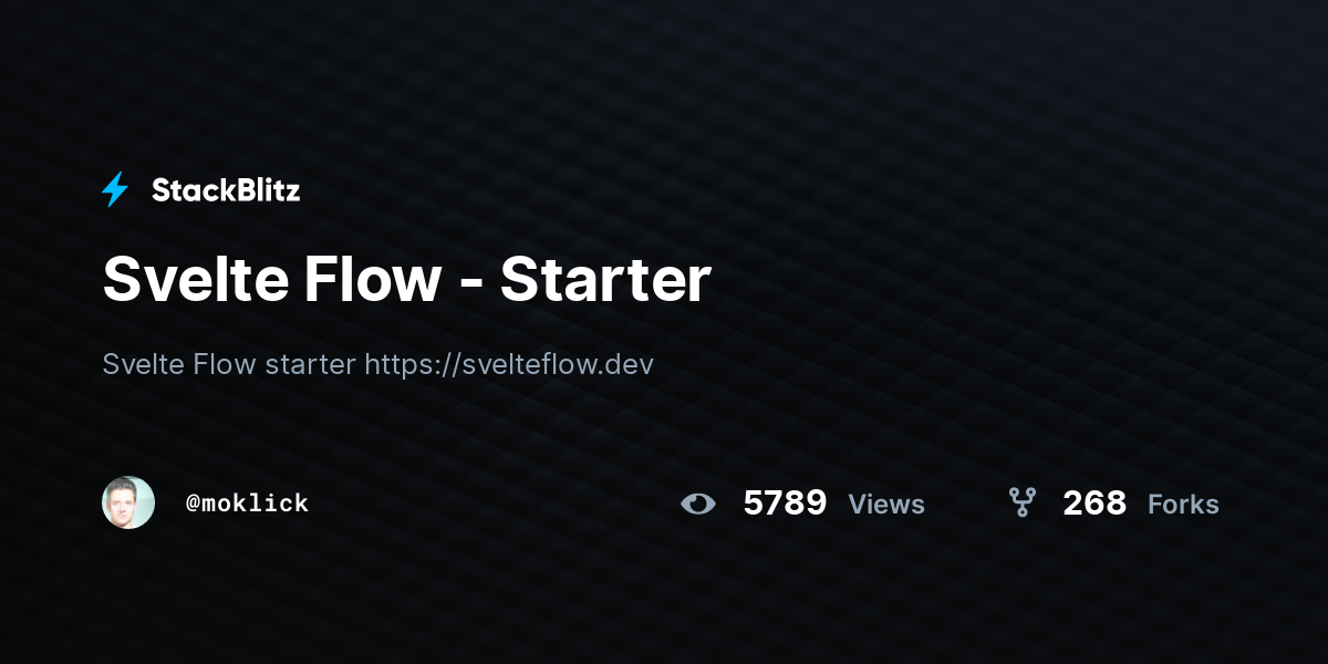 Svelte Flow - Starter - StackBlitz