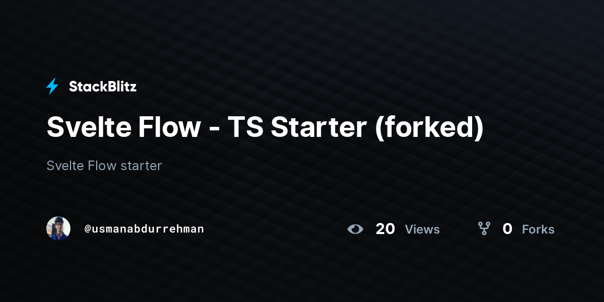 Svelte Flow - TS Starter (forked) - StackBlitz