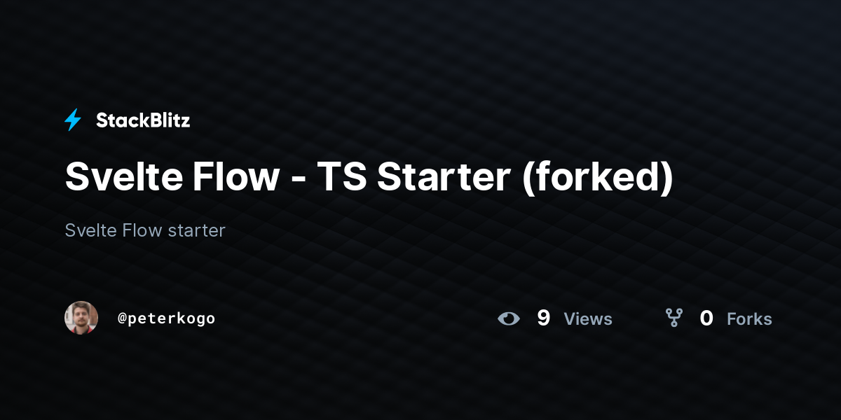 Svelte Flow - TS Starter (forked) - StackBlitz