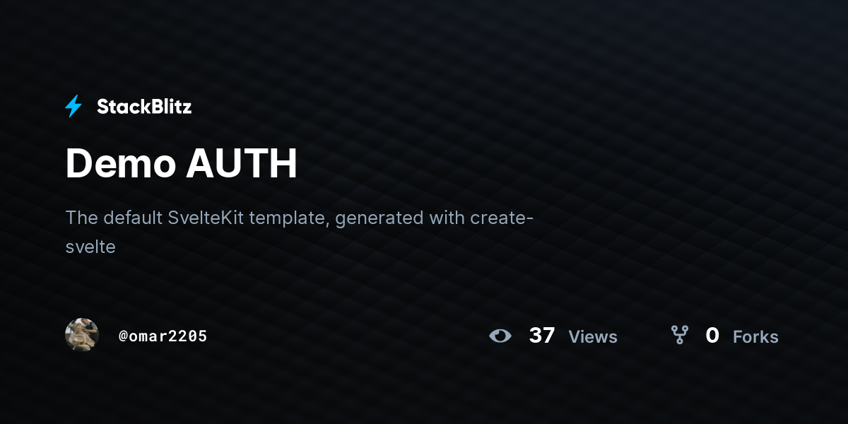 Demo AUTH - StackBlitz Demo AUTH - StackBlitz