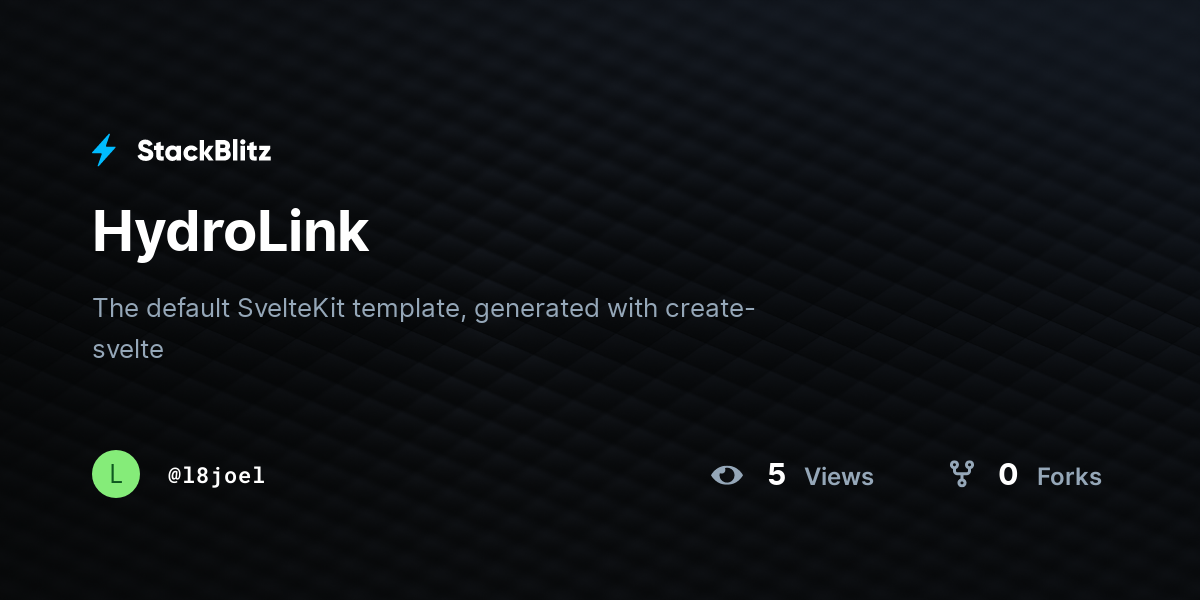 HydroLink - StackBlitz