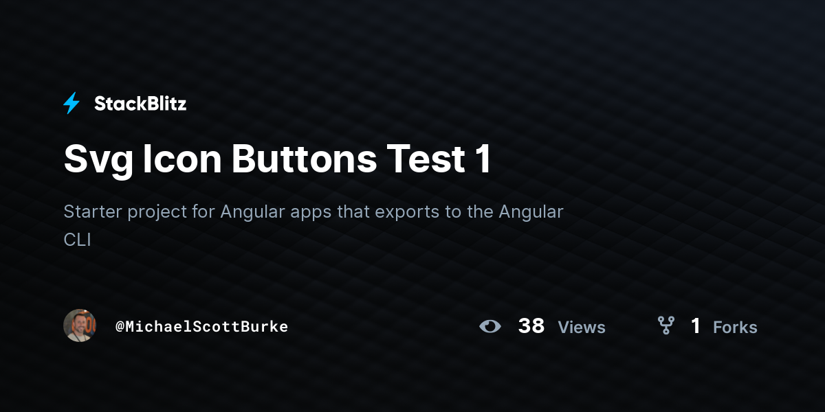 Svg Icon Buttons Test 1 - StackBlitz
