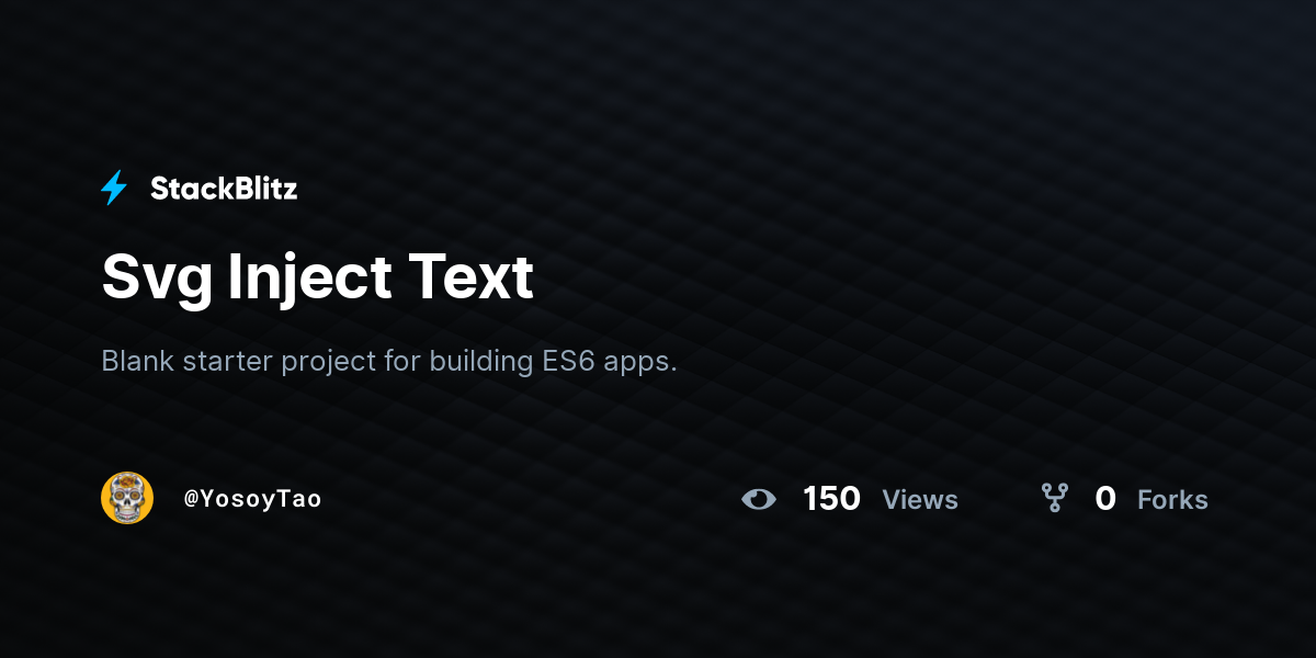 Svg Inject Text - StackBlitz