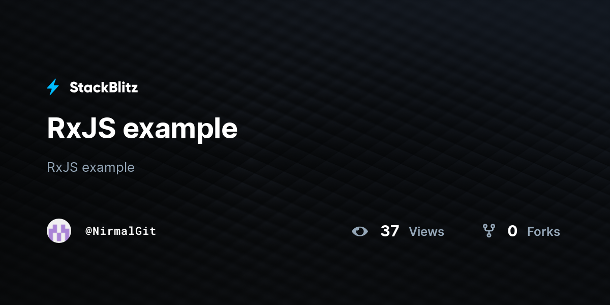 RxJS example - StackBlitz