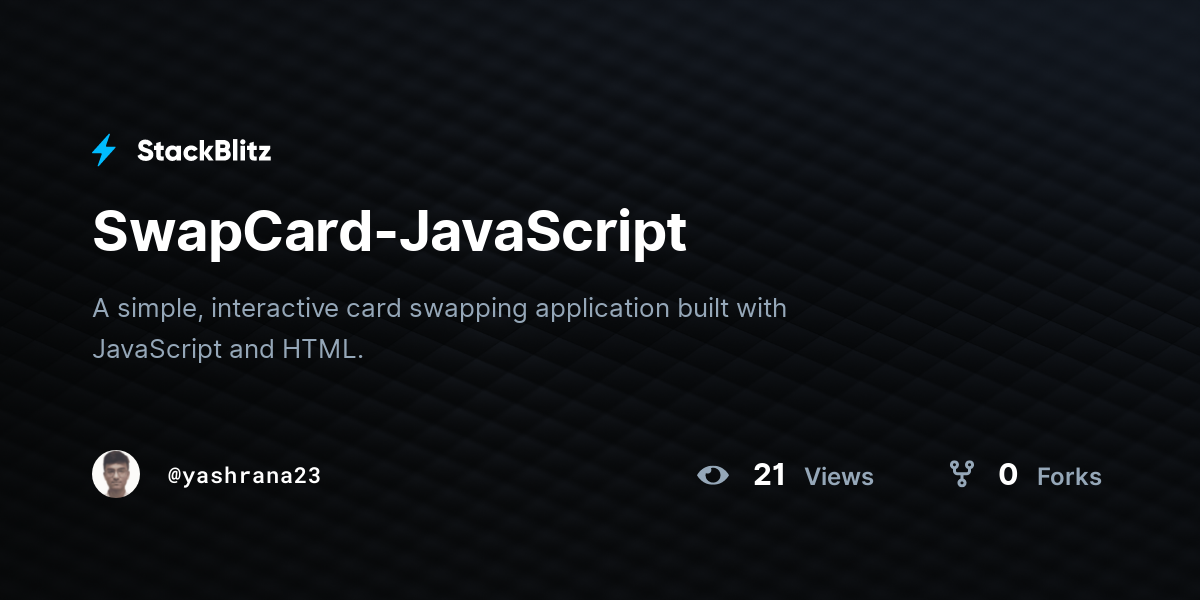 SwapCard-JavaScript - StackBlitz