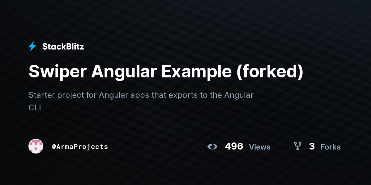 Swiper Angular Example (forked) - StackBlitz