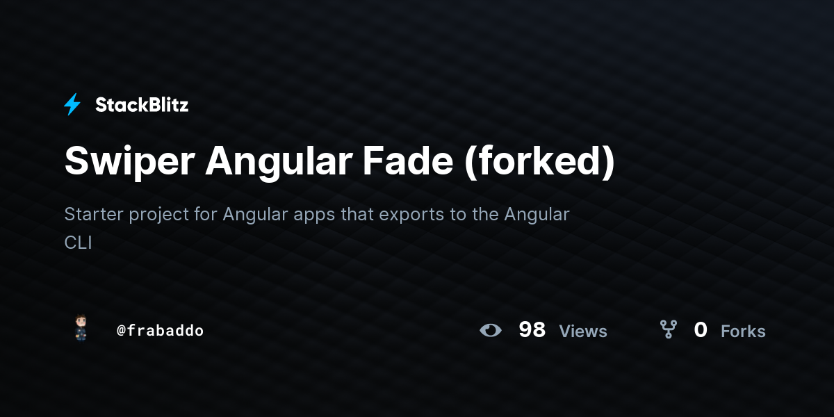 Swiper Angular Fade (forked) - StackBlitz