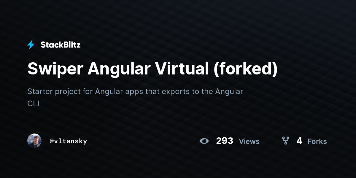 Swiper Angular Virtual (forked) - StackBlitz