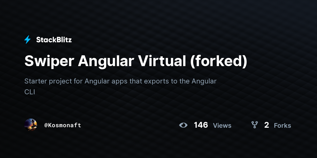 Swiper Angular Virtual (forked) - StackBlitz Swiper Angular Virtual (forked) - StackBlitz