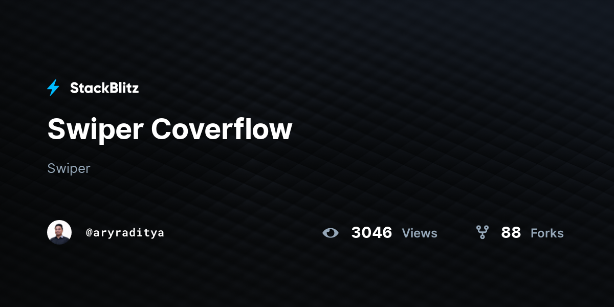 Swiper Coverflow - StackBlitz