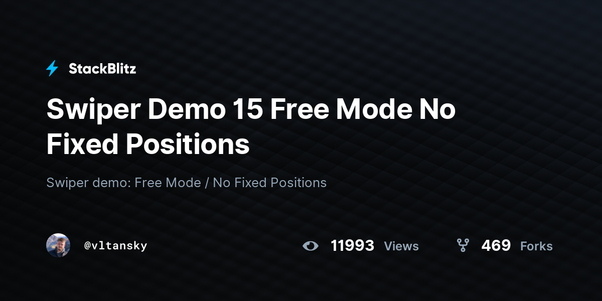 Swiper Demo 15 Free Mode No Fixed Positions - StackBlitz