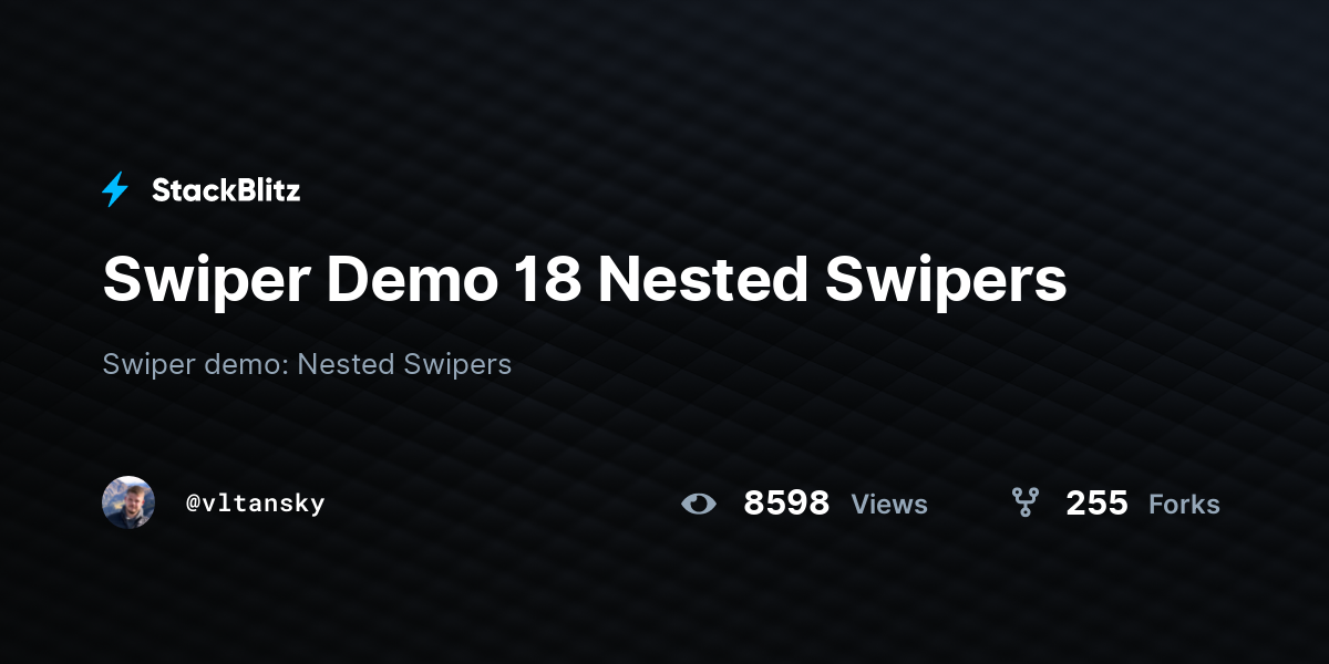 Swiper Demo 18 Nested Swipers - StackBlitz