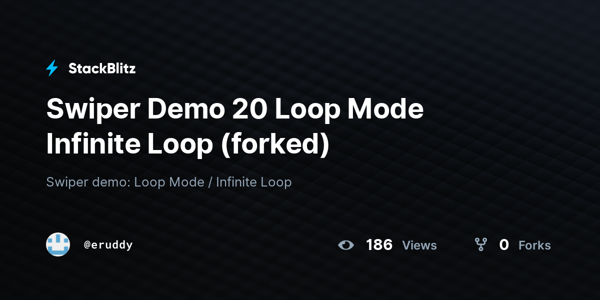 Swiper Demo 20 Loop Mode Infinite Loop Forked Stackblitz