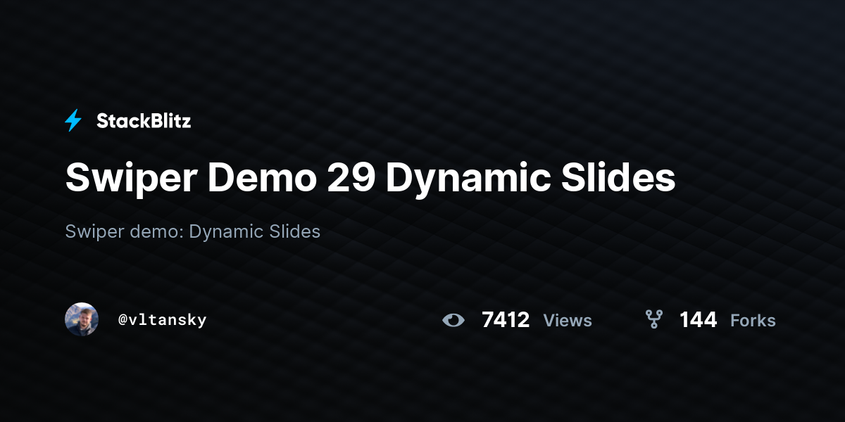 Swiper Demo 29 Dynamic Slides - StackBlitz