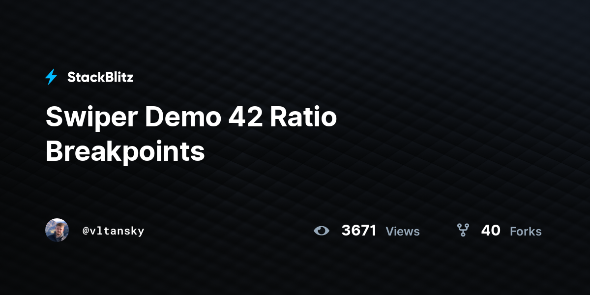 Swiper Demo 42 Ratio Breakpoints - StackBlitz
