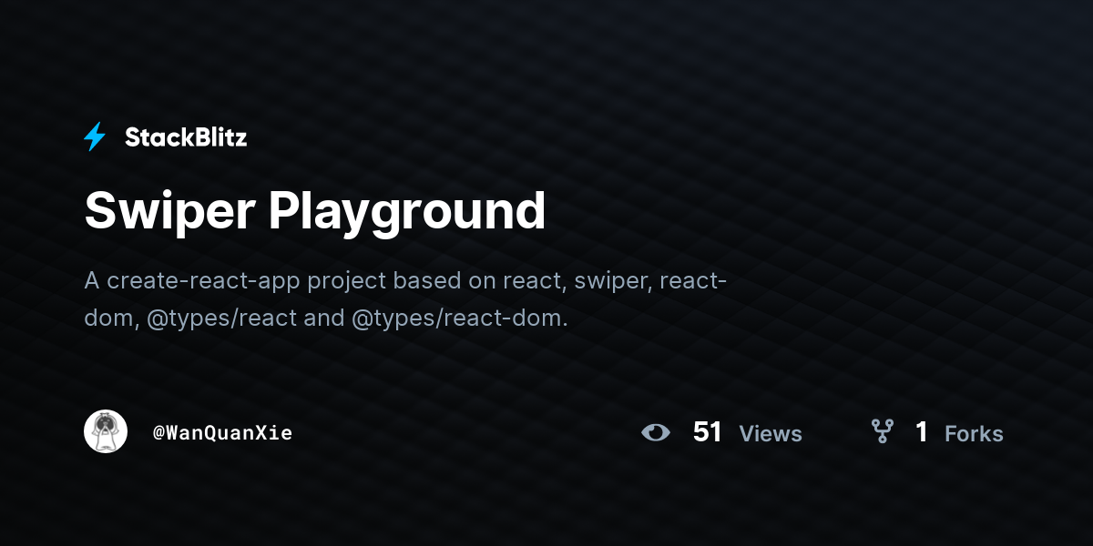 Swiper Playground - StackBlitz