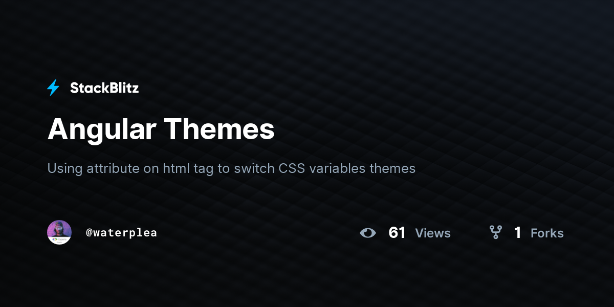 Angular Themes - StackBlitz Angular Themes - StackBlitz