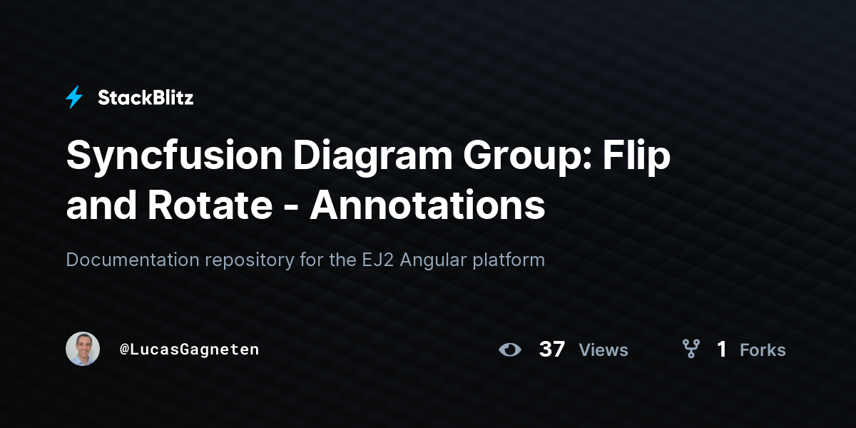 Syncfusion Diagram Group: Flip and Rotate - Annotations - StackBlitz