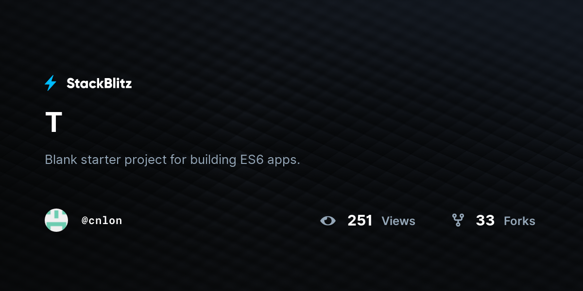 T - StackBlitz