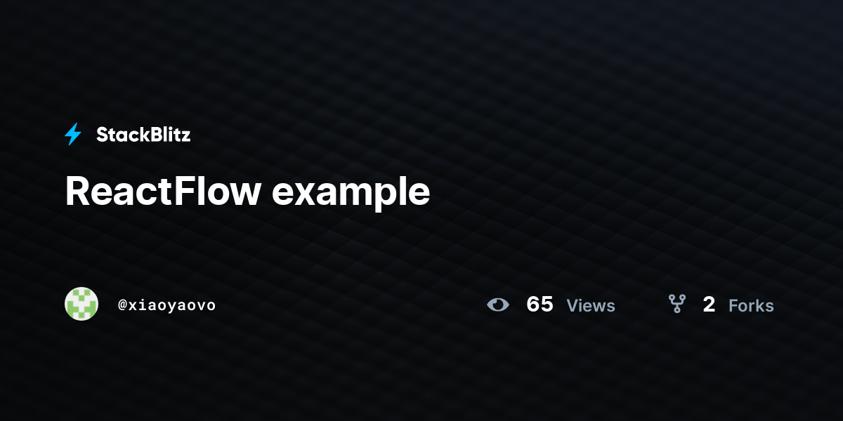 ReactFlow example - StackBlitz