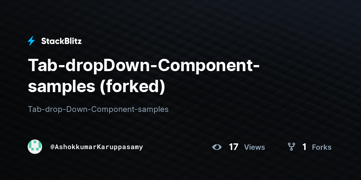 Tab-dropDown-Component-samples (forked) - StackBlitz