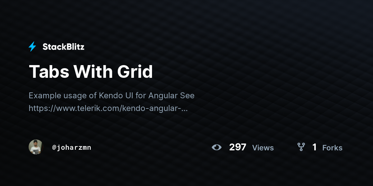 Tabs With Grid - StackBlitz