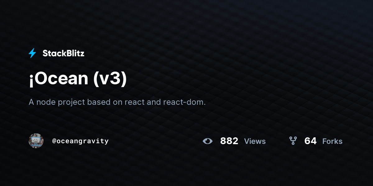 ¡Ocean (v3) - StackBlitz