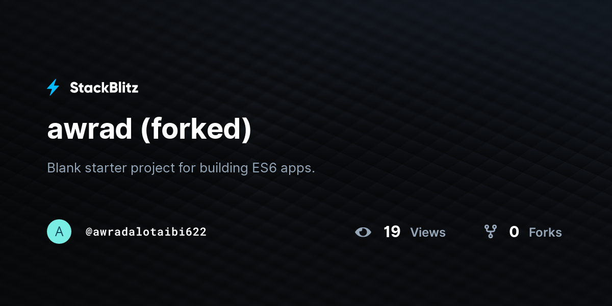 awrad (forked) - StackBlitz