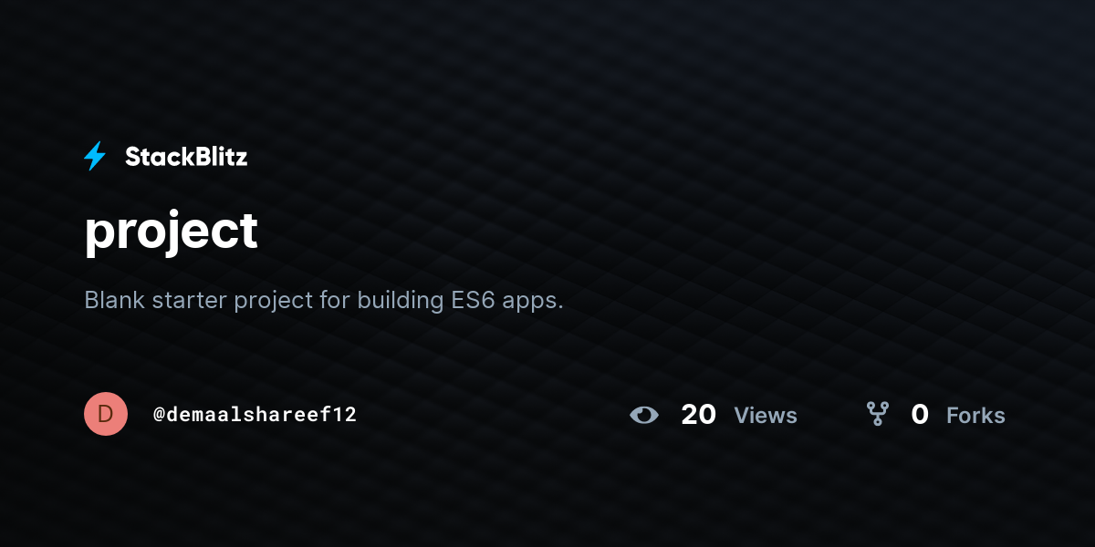 project - StackBlitz