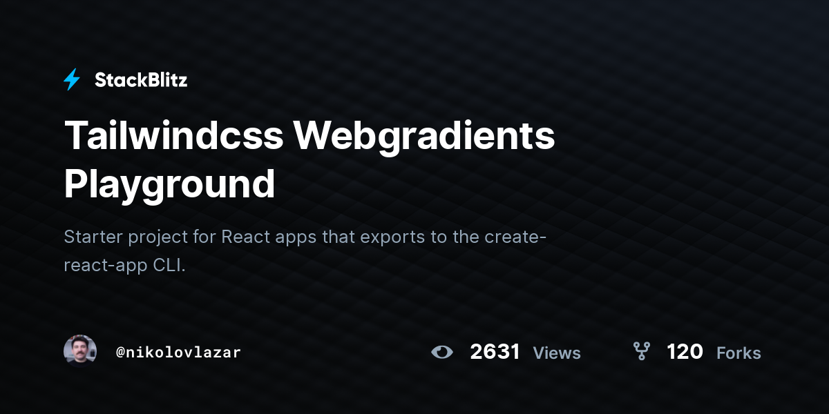 Tailwindcss Webgradients Playground - StackBlitz