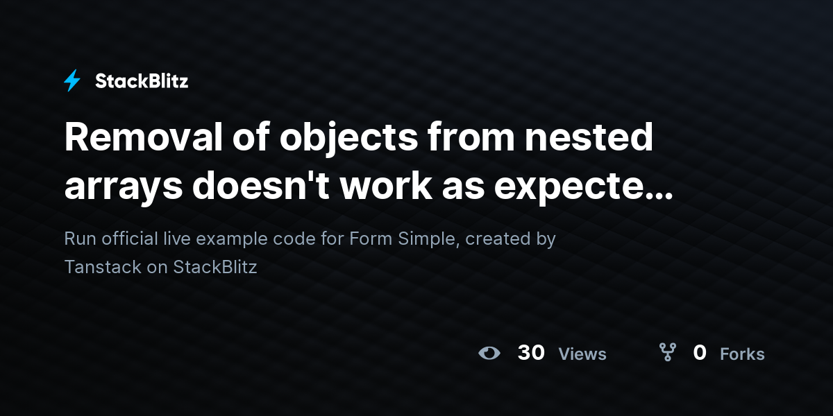 Removal of objects from nested arrays doesn't work as expected (forked ...