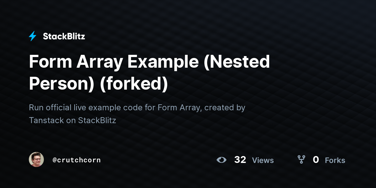 Form Array Example (Nested Person) (forked) - StackBlitz