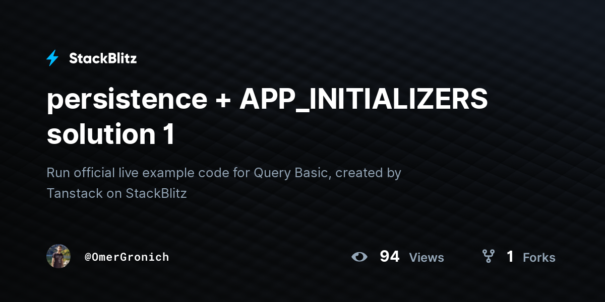 Persistence Appinitializers Solution 1 Stackblitz 