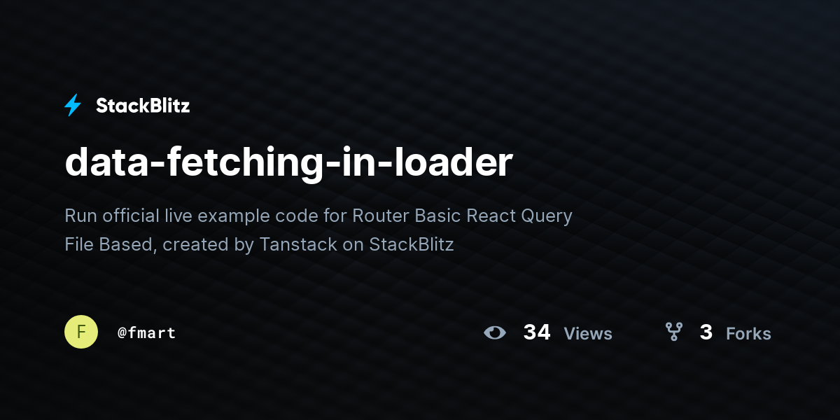data-fetching-in-loader - StackBlitz