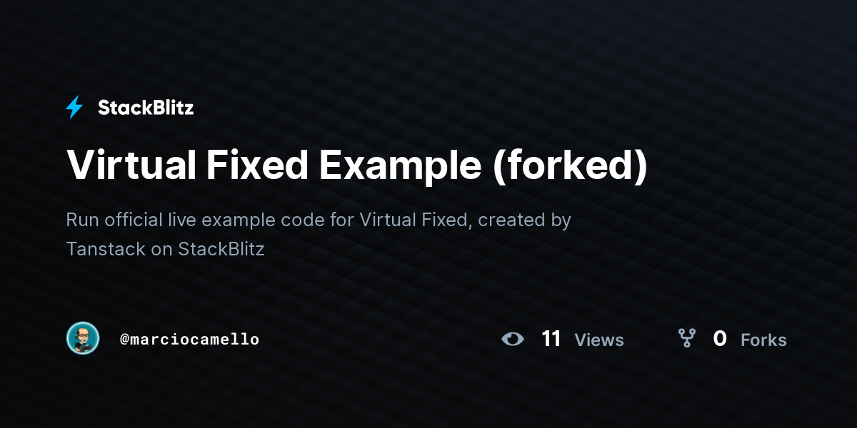 Virtual Fixed Example (forked) - StackBlitz