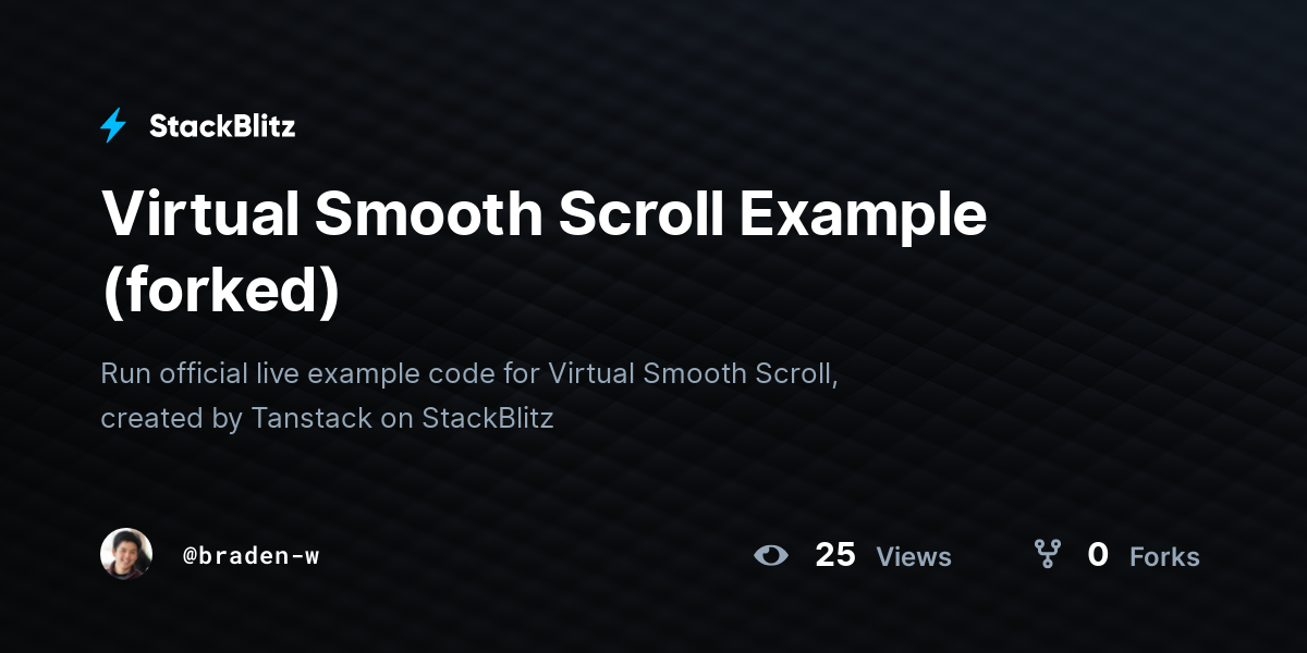 Virtual Smooth Scroll Example (forked) - StackBlitz