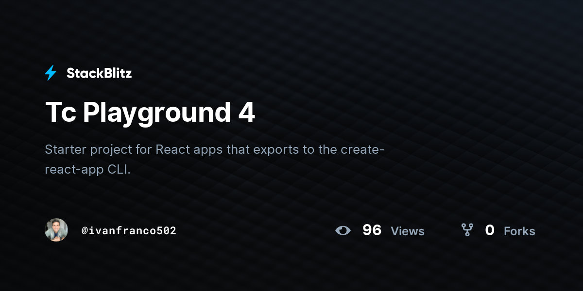 Tc Playground 4 - StackBlitz