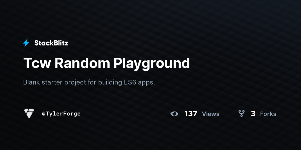 Tcw Random Playground - StackBlitz