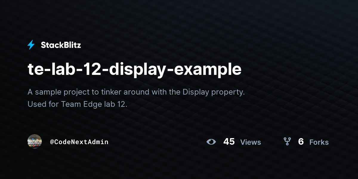 te-lab-12-display-example - StackBlitz